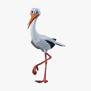Cartoon Stork 3D Models for Download | TurboSquid