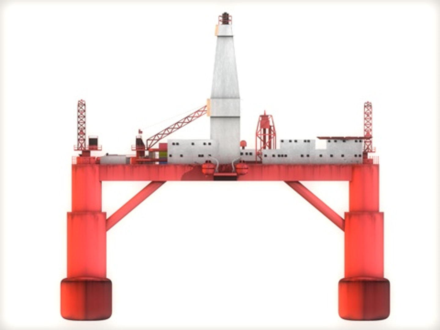 3d model of offshore oil rig platform
