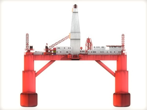 3d model of offshore oil rig platform