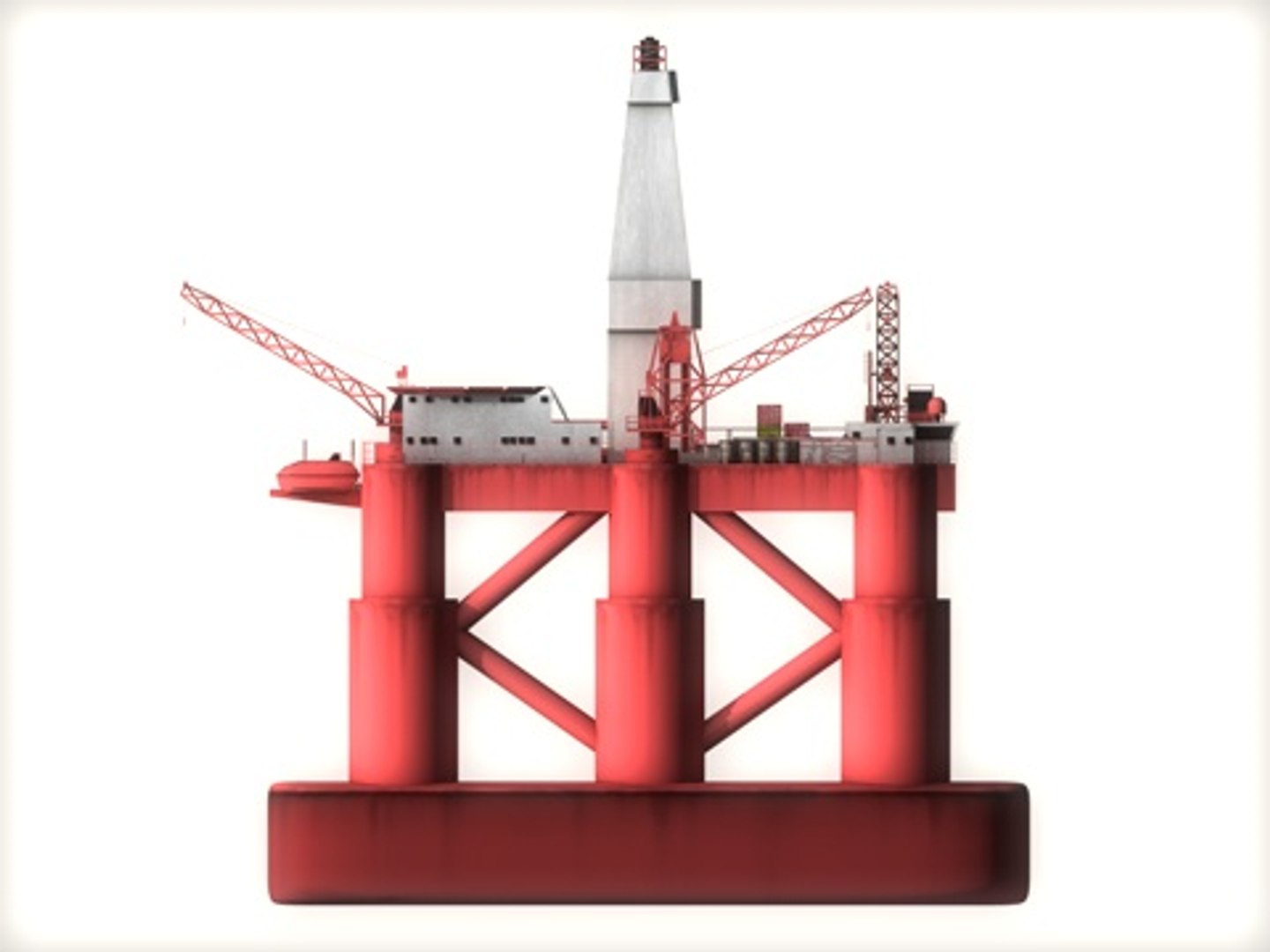3d Model Of Offshore Oil Rig Platform