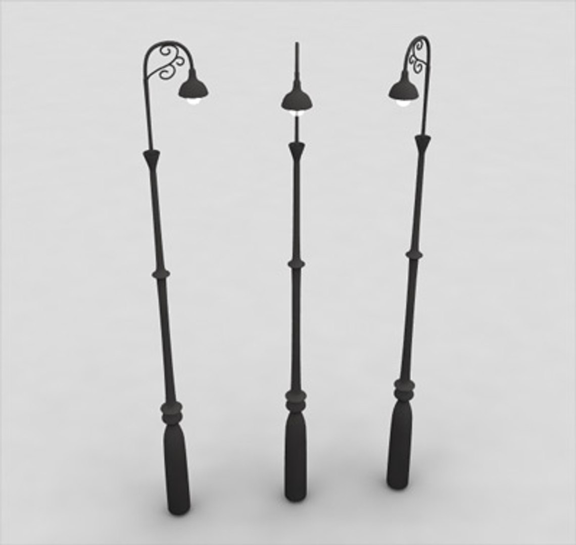 Old Fashioned Street Lamp 3d Model