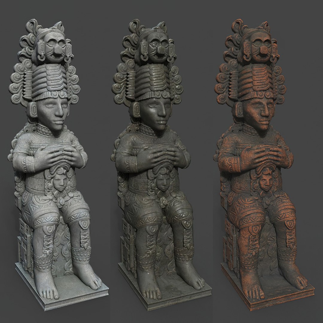 Low Poly PBR Mayan Statue 3D Model - TurboSquid 2162815