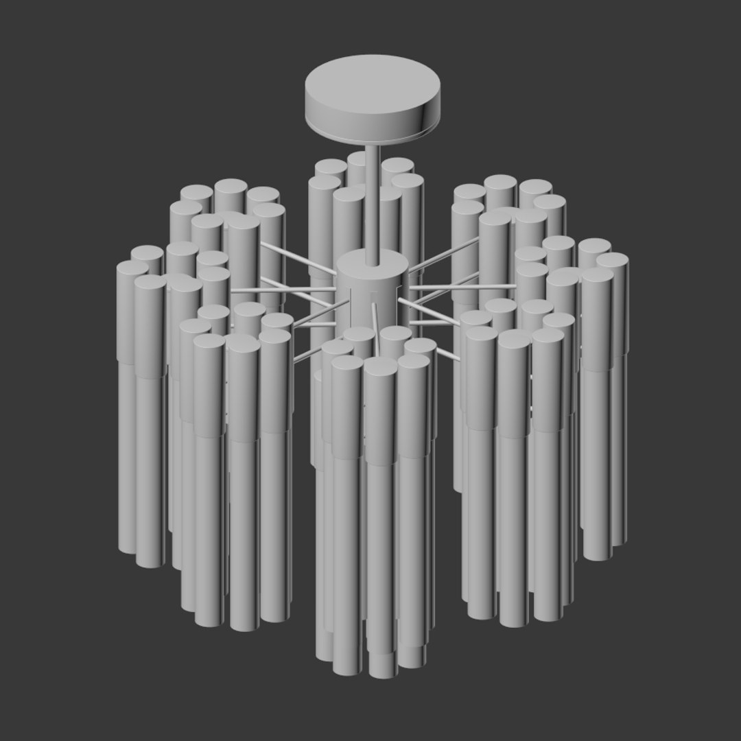 Pendant lamp kamable chandelier 3D model - TurboSquid 1606040