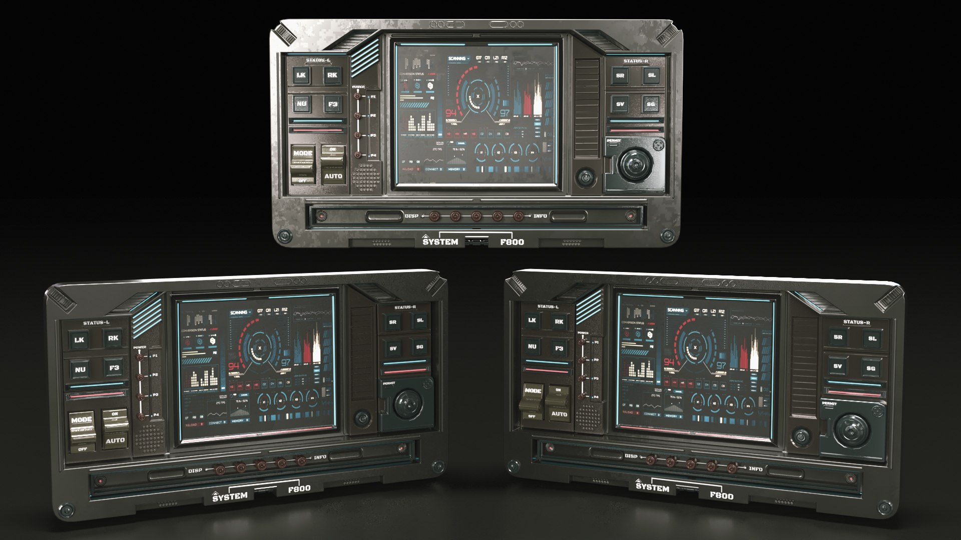 Control Panel 3D Model - TurboSquid 2123388