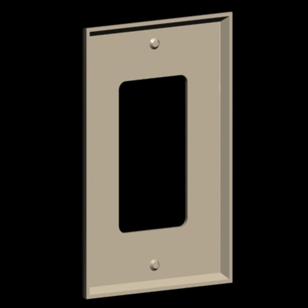 decora style combination wall outlet 3d model