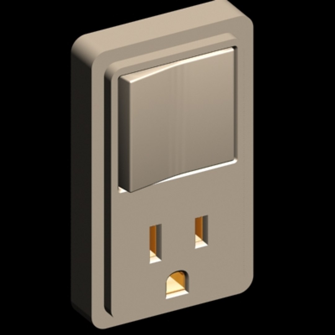 decora style combination wall outlet 3d model