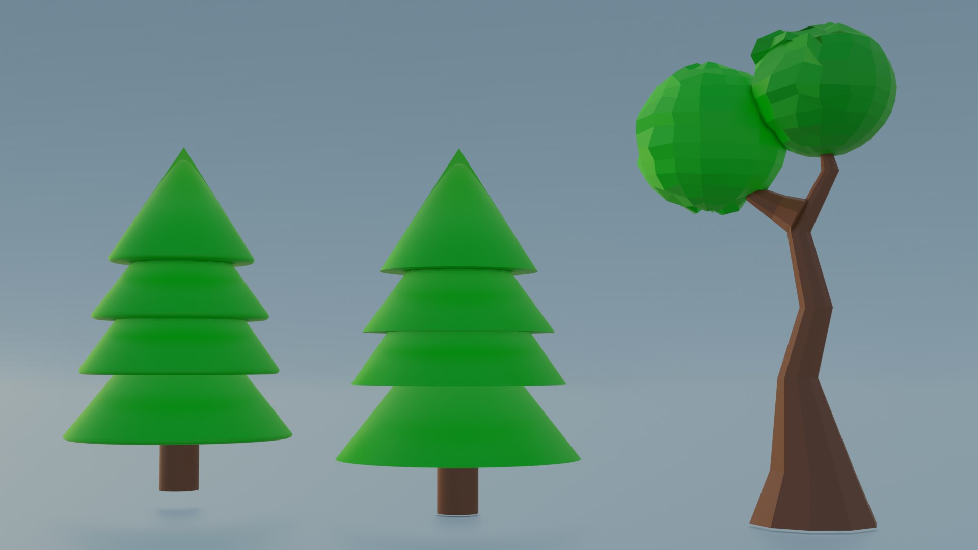 3D Model Low Poly Trees - TurboSquid 2016294