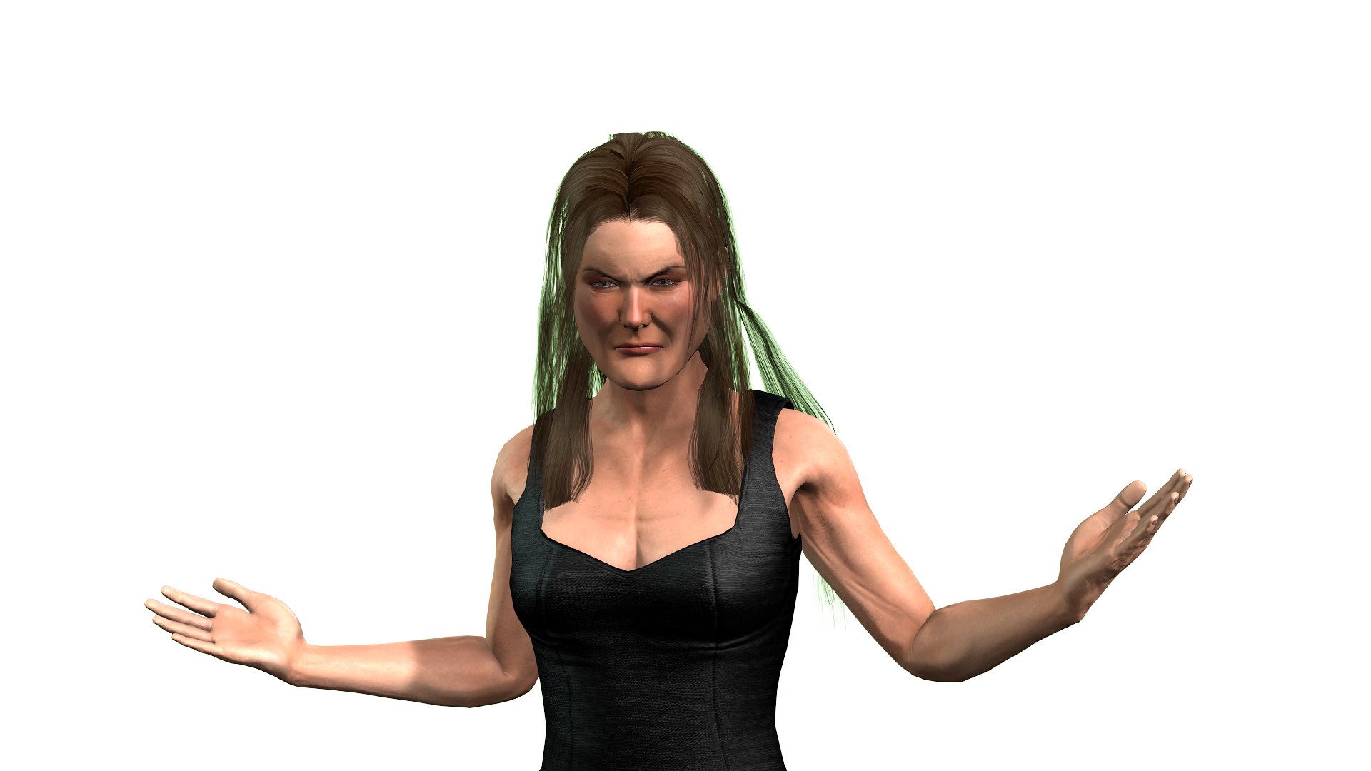 3D Girl Angry Model - TurboSquid 1683986