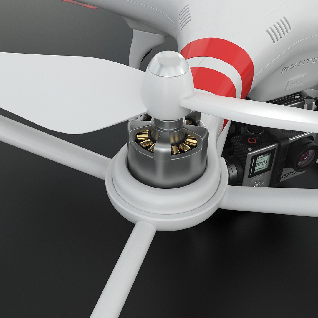3d dji phantom 2 gopro
