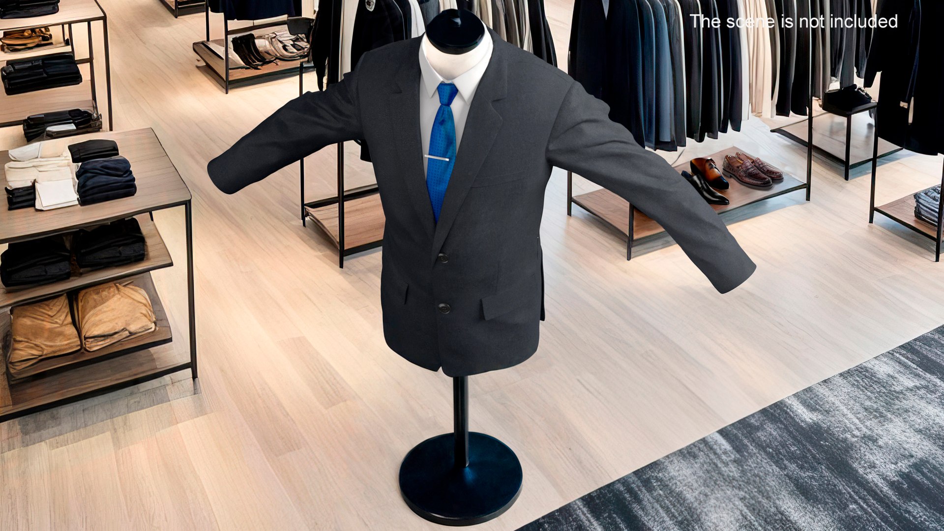 3D Business Uniform Jacket Suit Tie Model - TurboSquid 2230239
