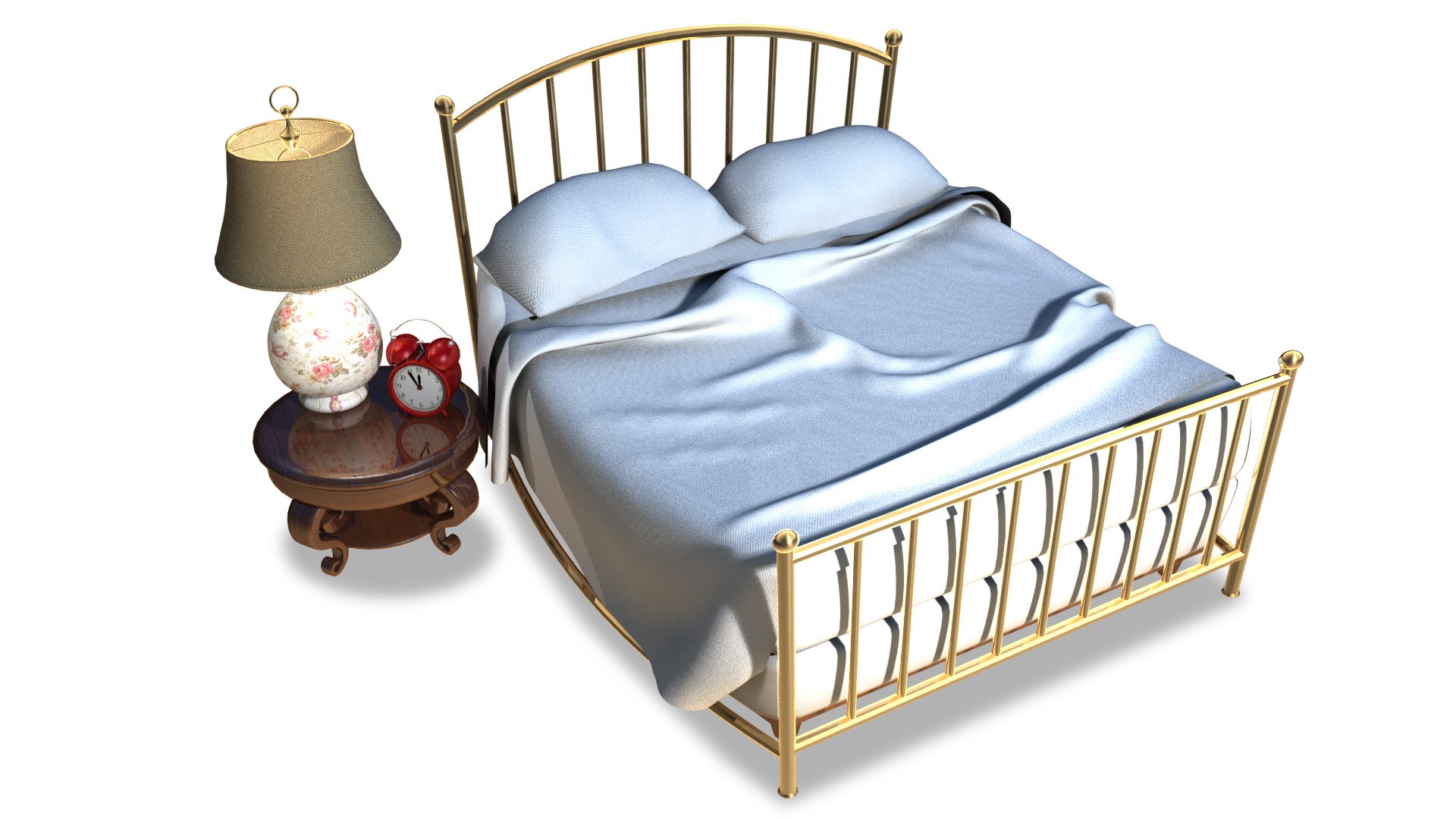 3d Stylized Bed Model
