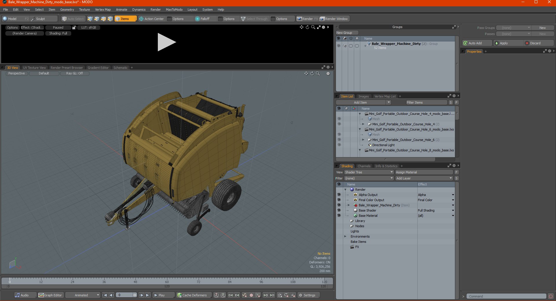 3D wrapper machine bales model - TurboSquid 1708723