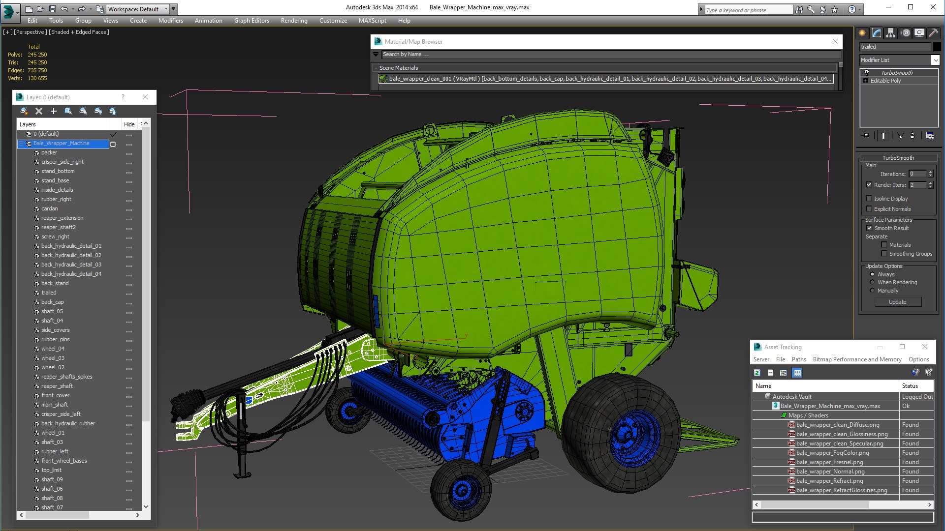3D wrapper machine bales model - TurboSquid 1708723