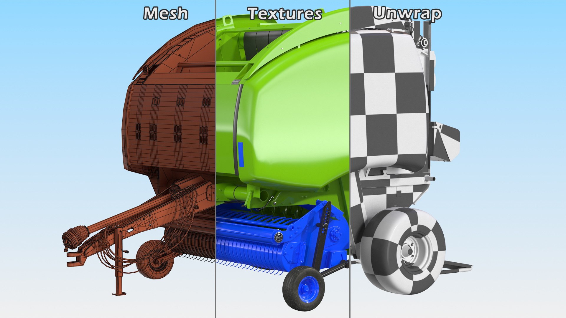 3D wrapper machine bales model - TurboSquid 1708723