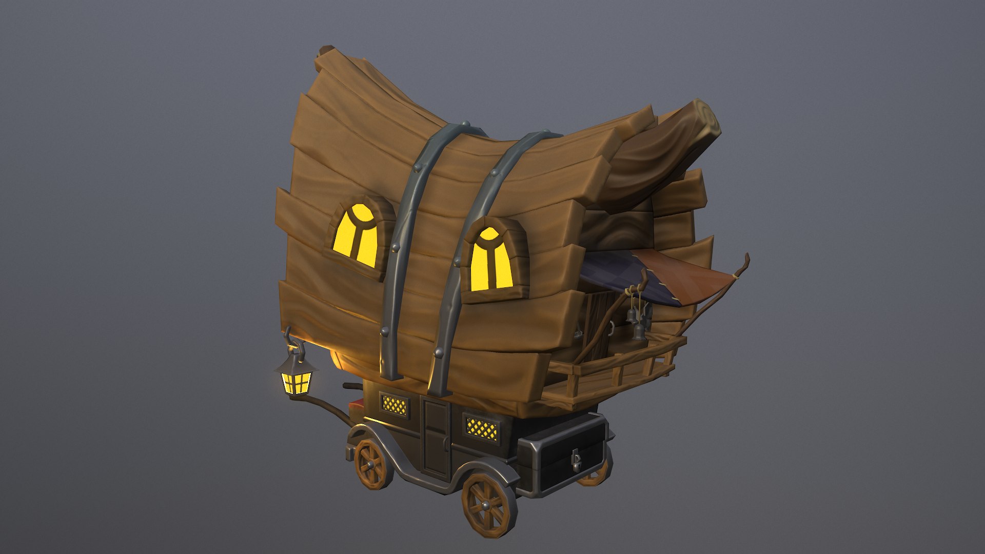 3D Stylized Wagon Model - TurboSquid 1993311