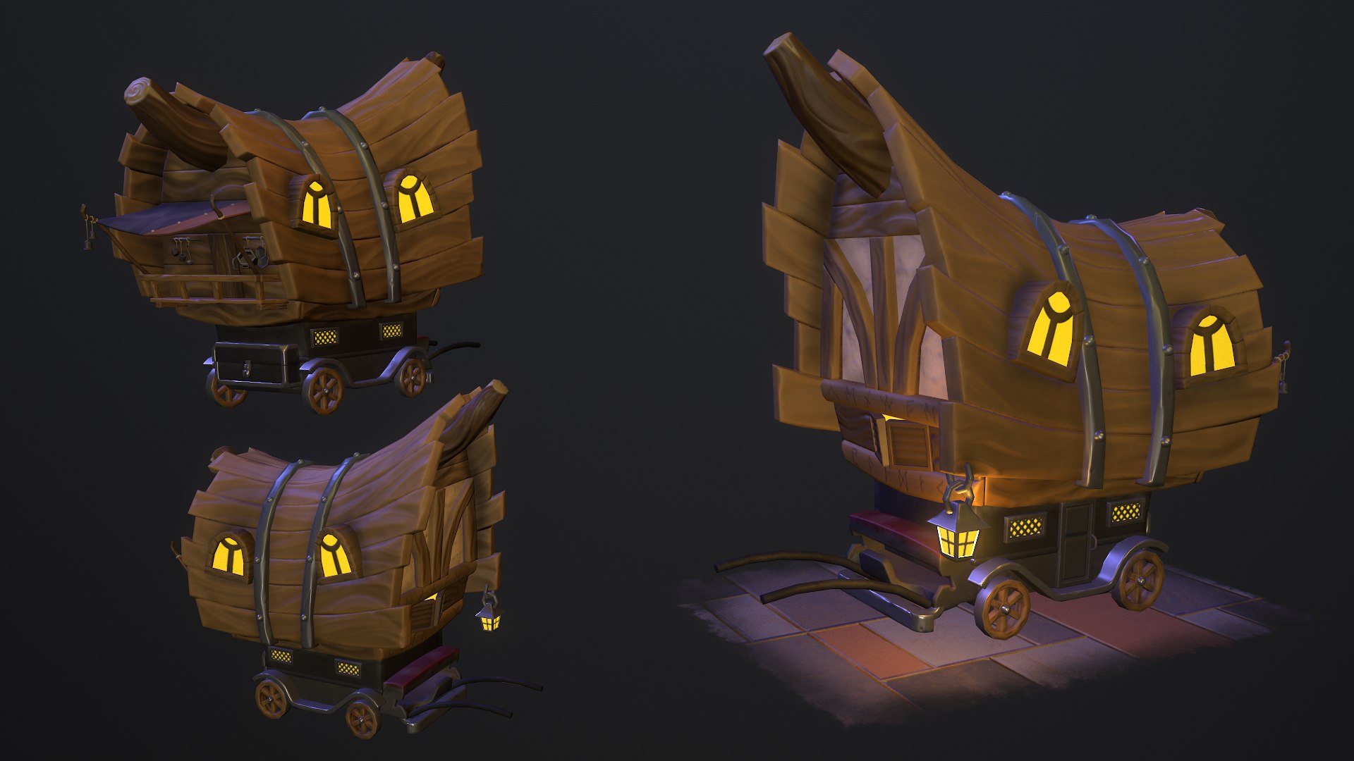 3D Stylized Wagon Model - TurboSquid 1993311