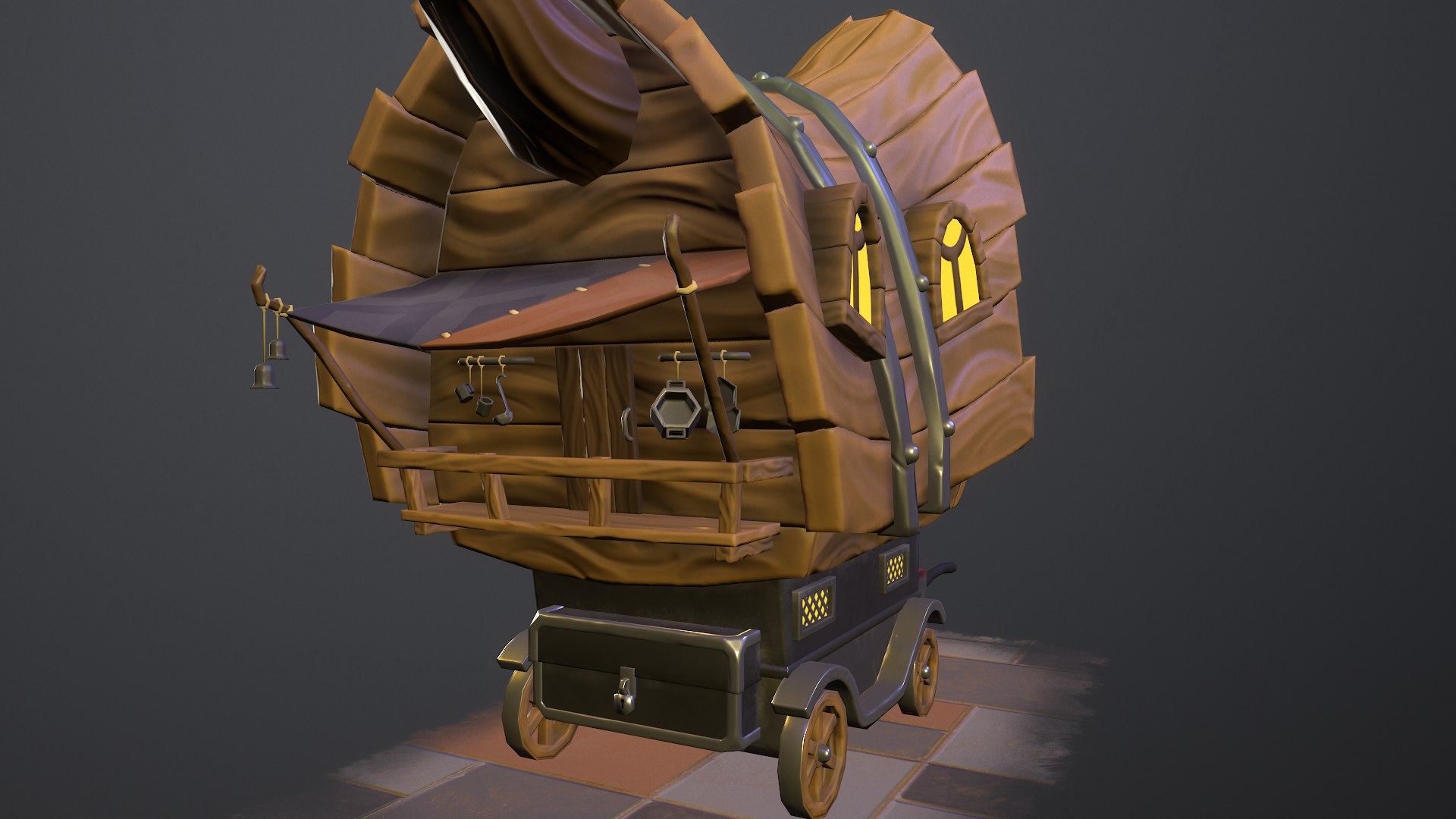 3D Stylized Wagon Model - TurboSquid 1993311