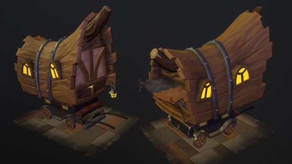 3D Stylized wagon model - TurboSquid 1993311