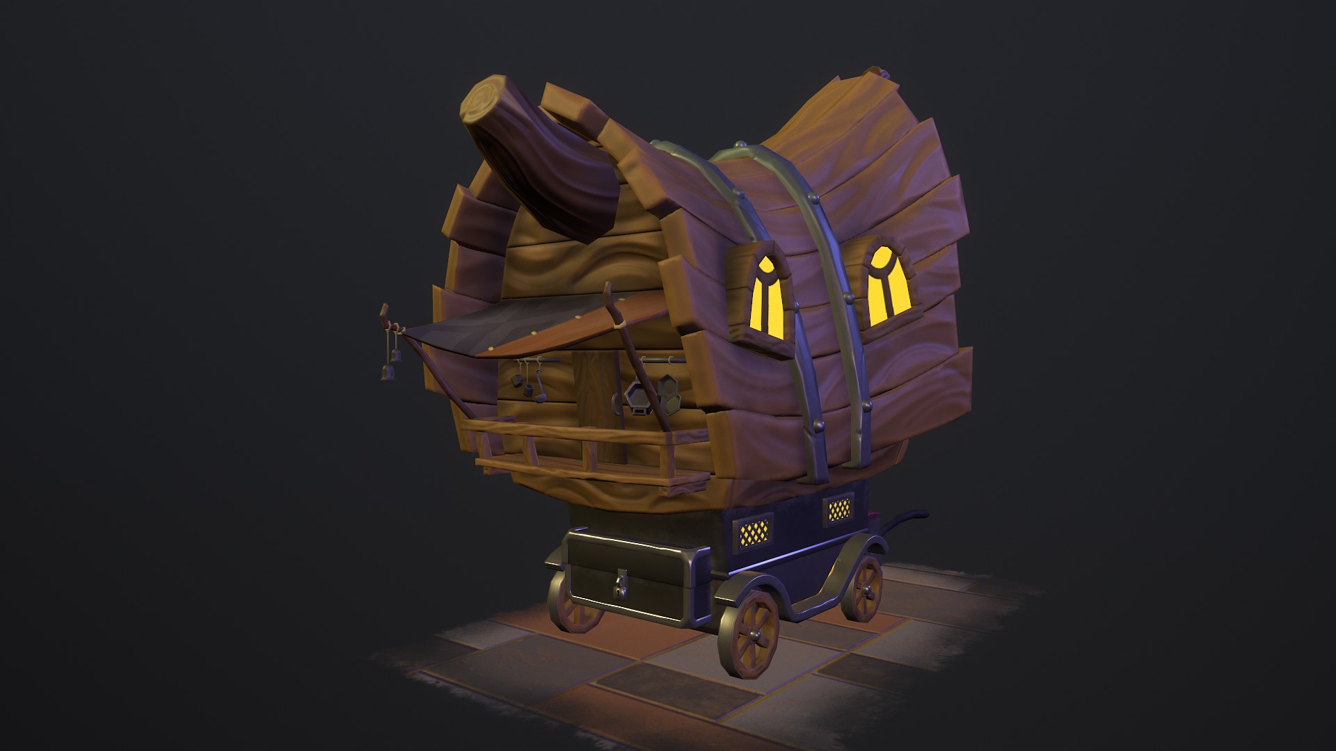 3D Stylized Wagon Model - TurboSquid 1993311