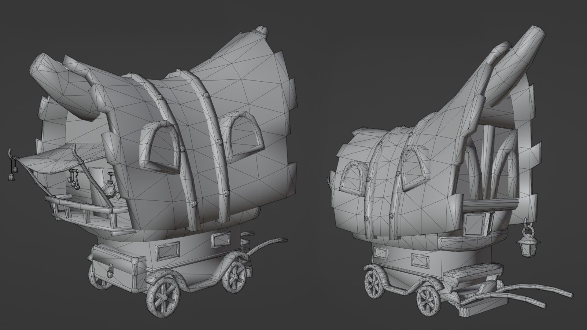 3D Stylized Wagon Model - TurboSquid 1993311