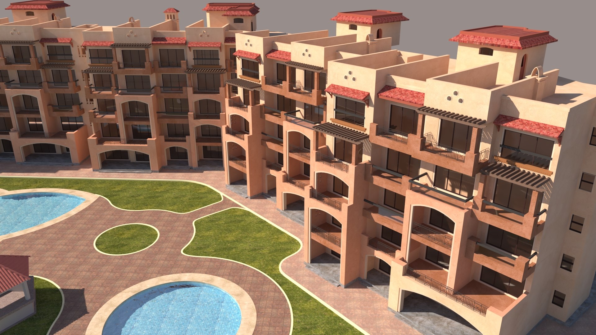 Resort Hotel 3D Model - TurboSquid 1968556