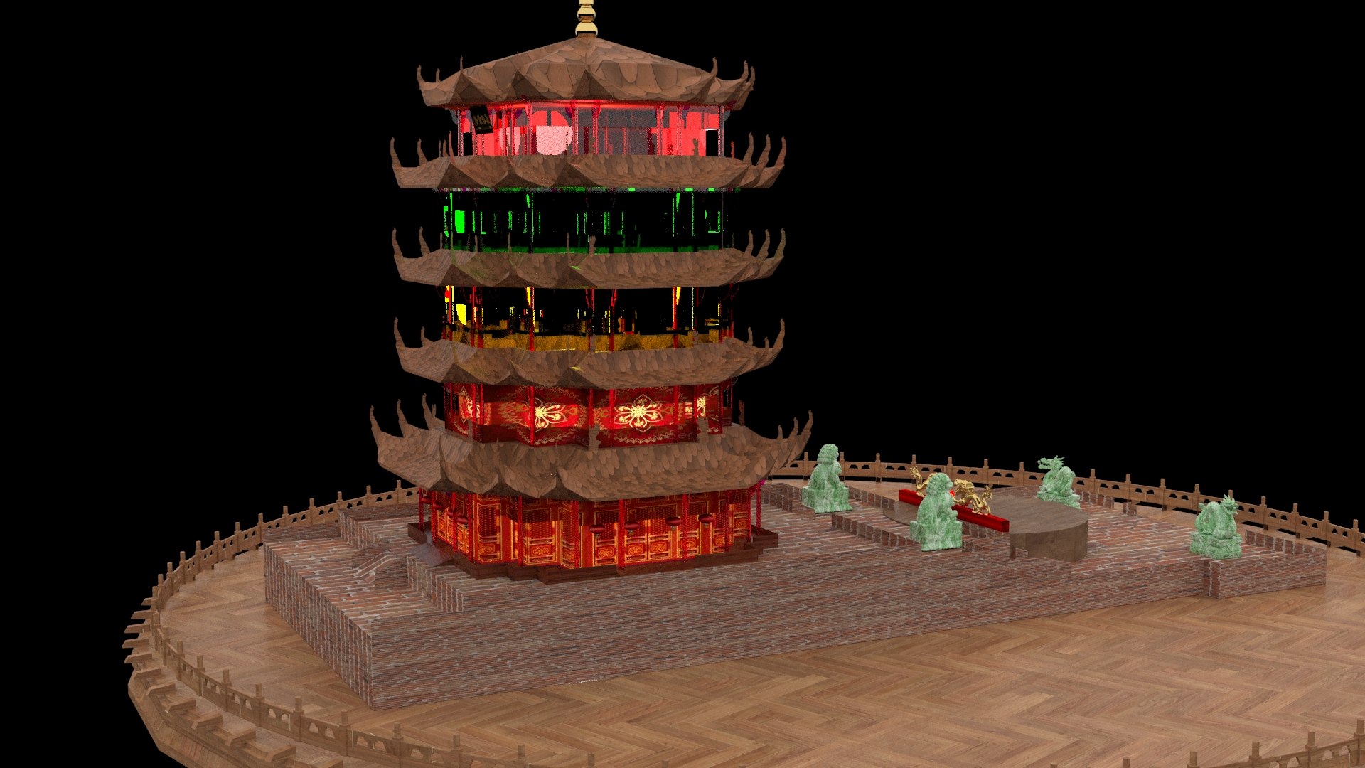 Chinese Ancient Tower 3D Model - TurboSquid 2065495