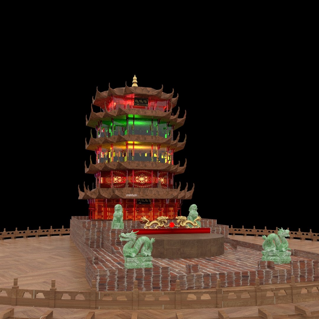 Chinese Ancient Tower 3D Model - TurboSquid 2065495