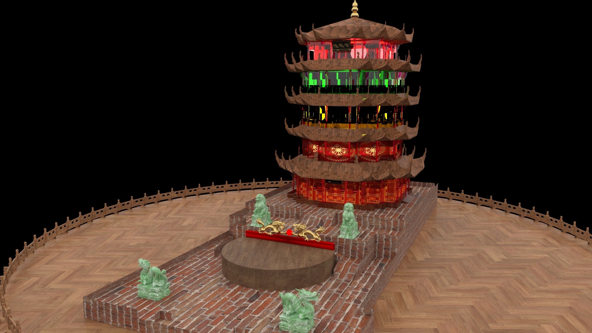 Chinese Ancient Tower 3D Model - TurboSquid 2065495