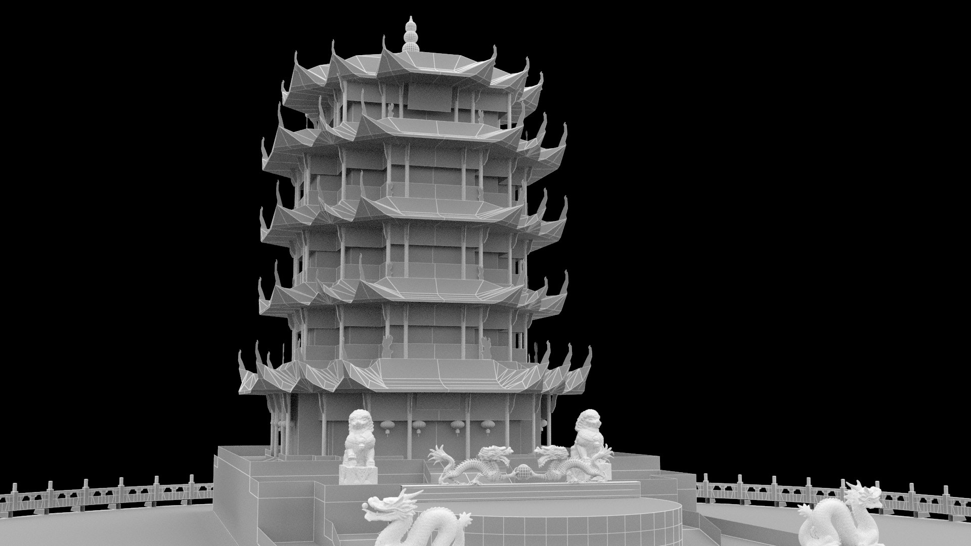 Chinese Ancient Tower 3D Model - TurboSquid 2065495