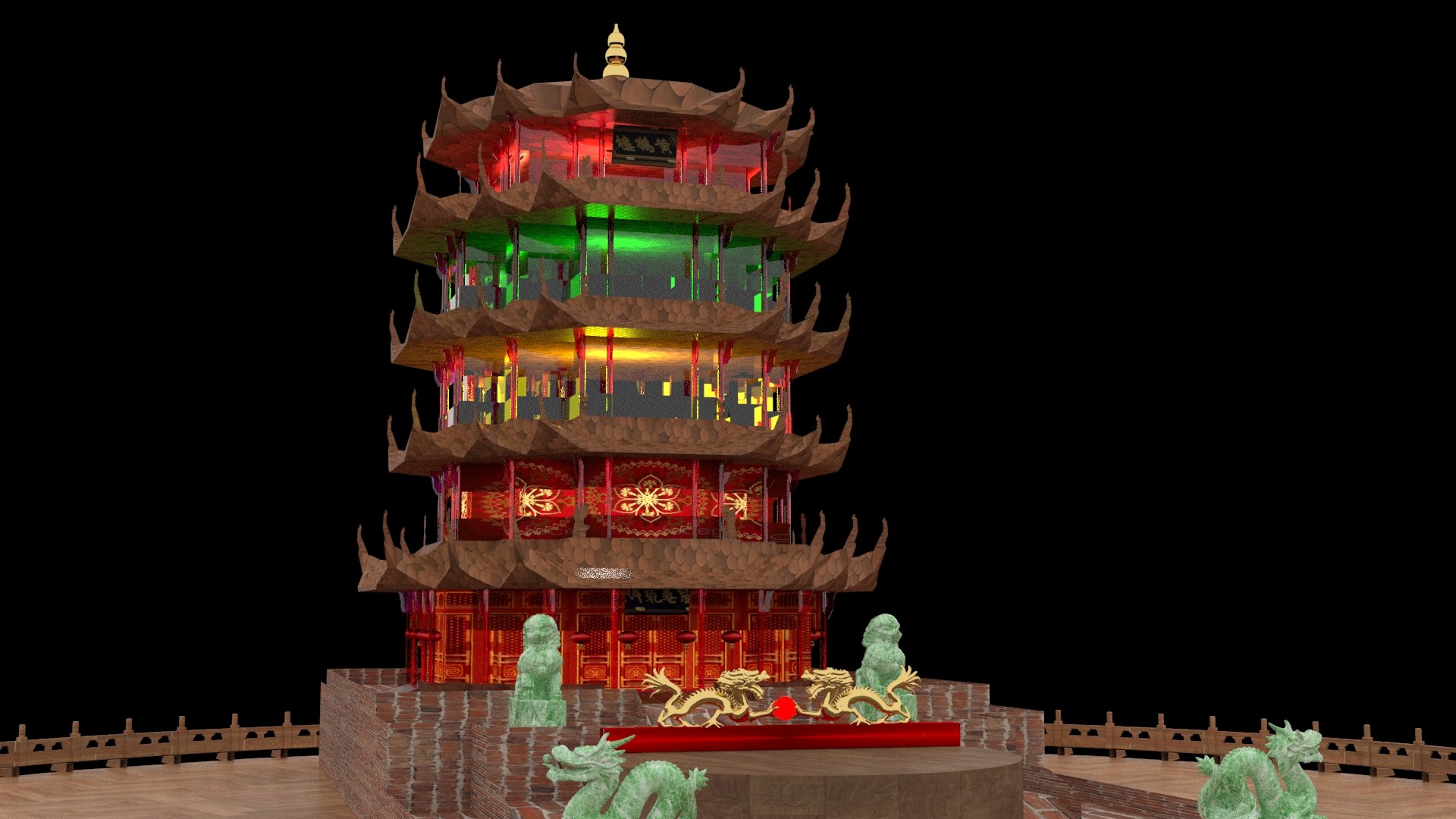 Chinese Ancient Tower 3D Model - TurboSquid 2065495