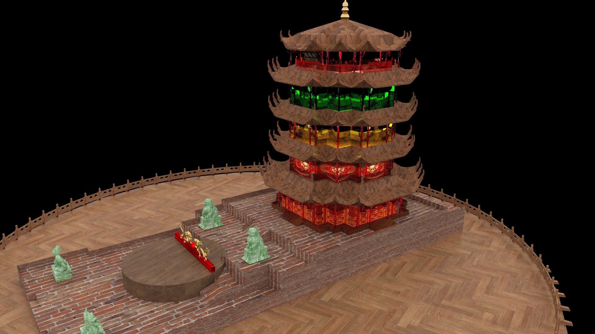 Chinese Ancient Tower 3D Model - TurboSquid 2065495
