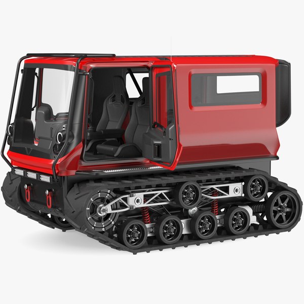 modelo 3d Vehículo de exploración de la Antártida con aparejo rojo para ...