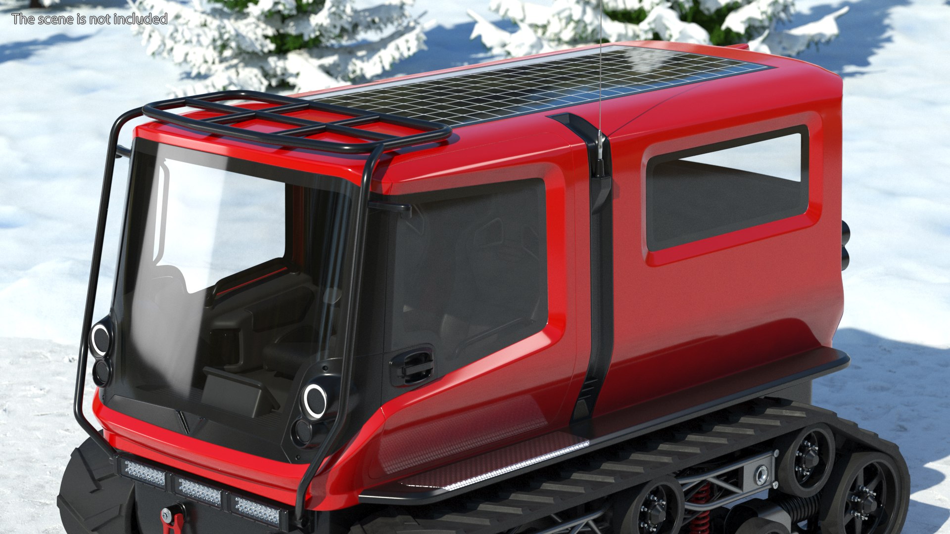 Antarctica Exploration Vehicle Red Rigged For Maya 3D Model ...