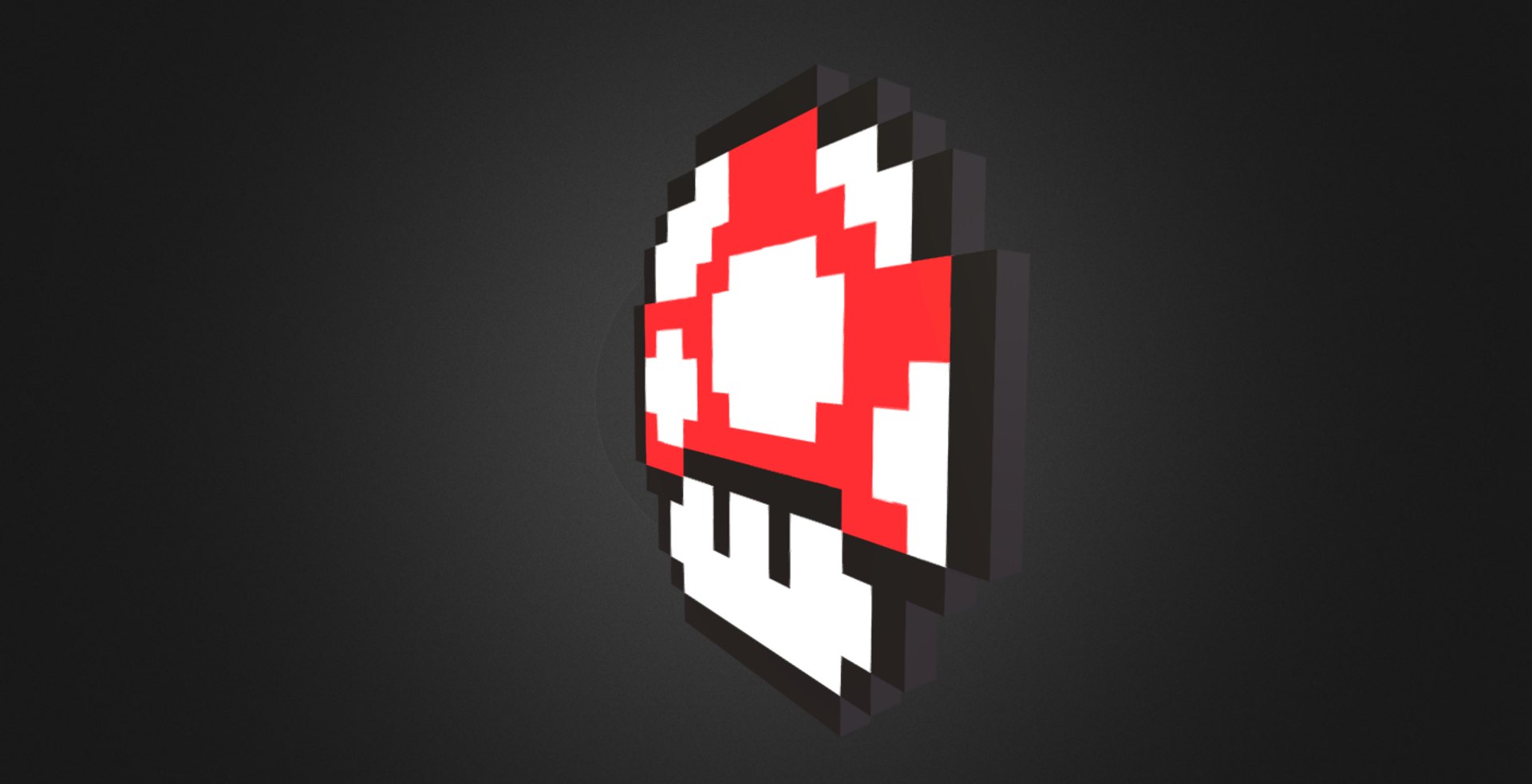 Mario Mushroom Pixelart 3D Model - TurboSquid 1325534