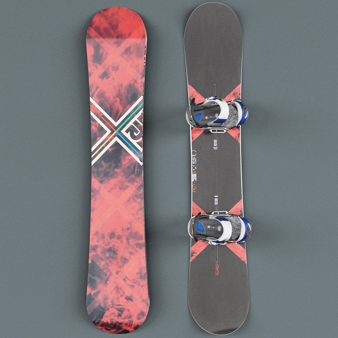 3d Snowboard V2 Model