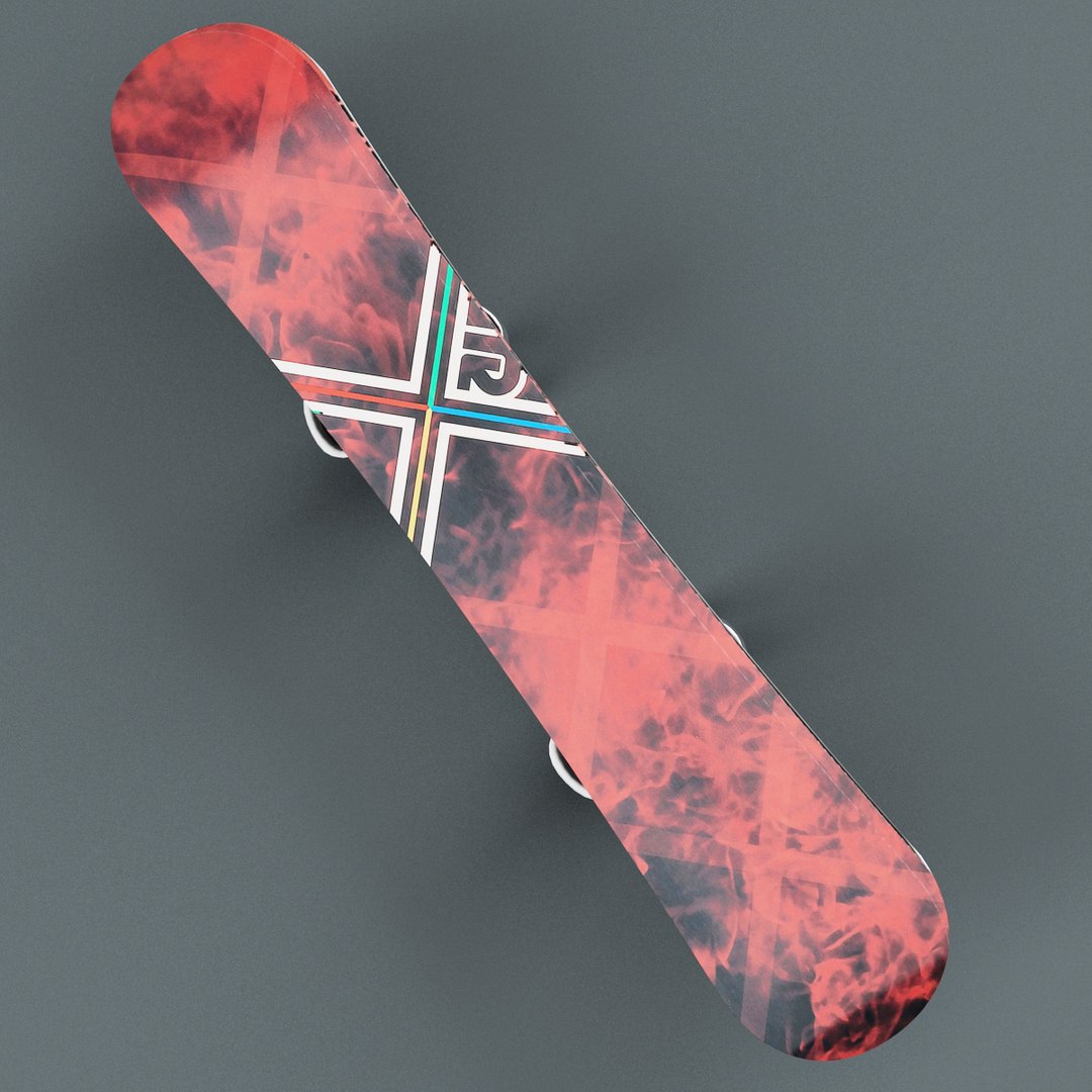 3d Snowboard V2 Model