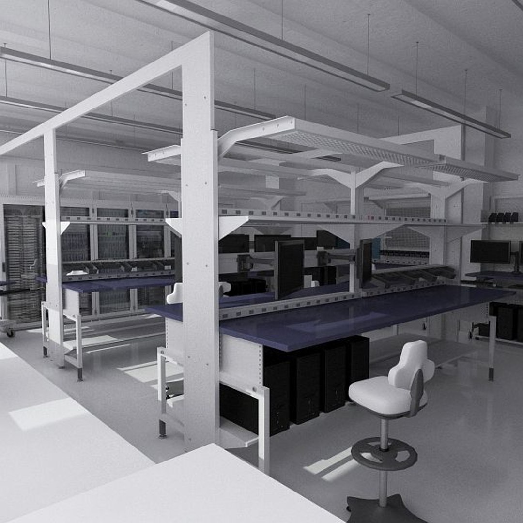 3d model scientific laboratory