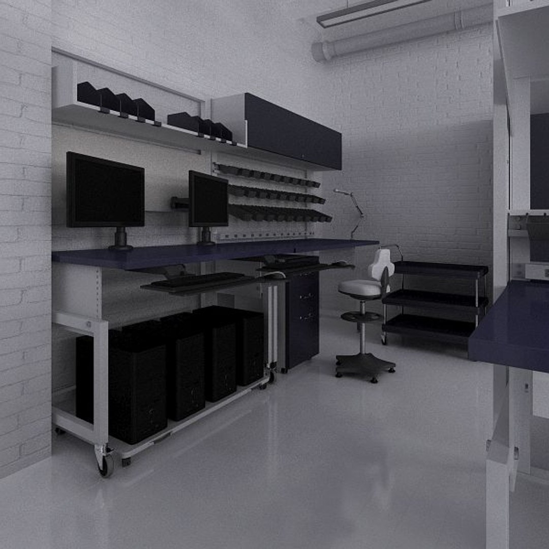 3d model scientific laboratory