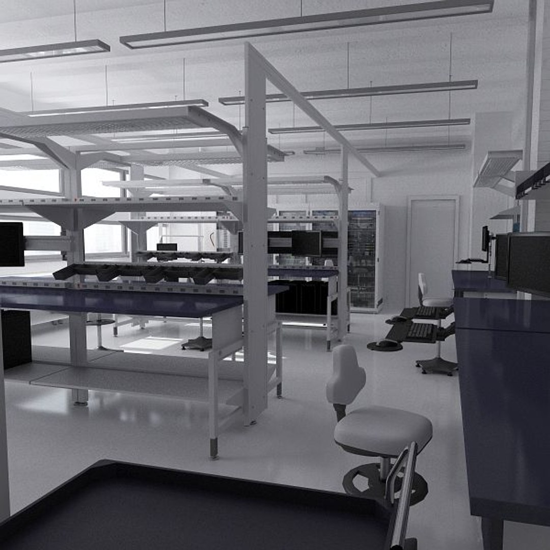 3d model scientific laboratory