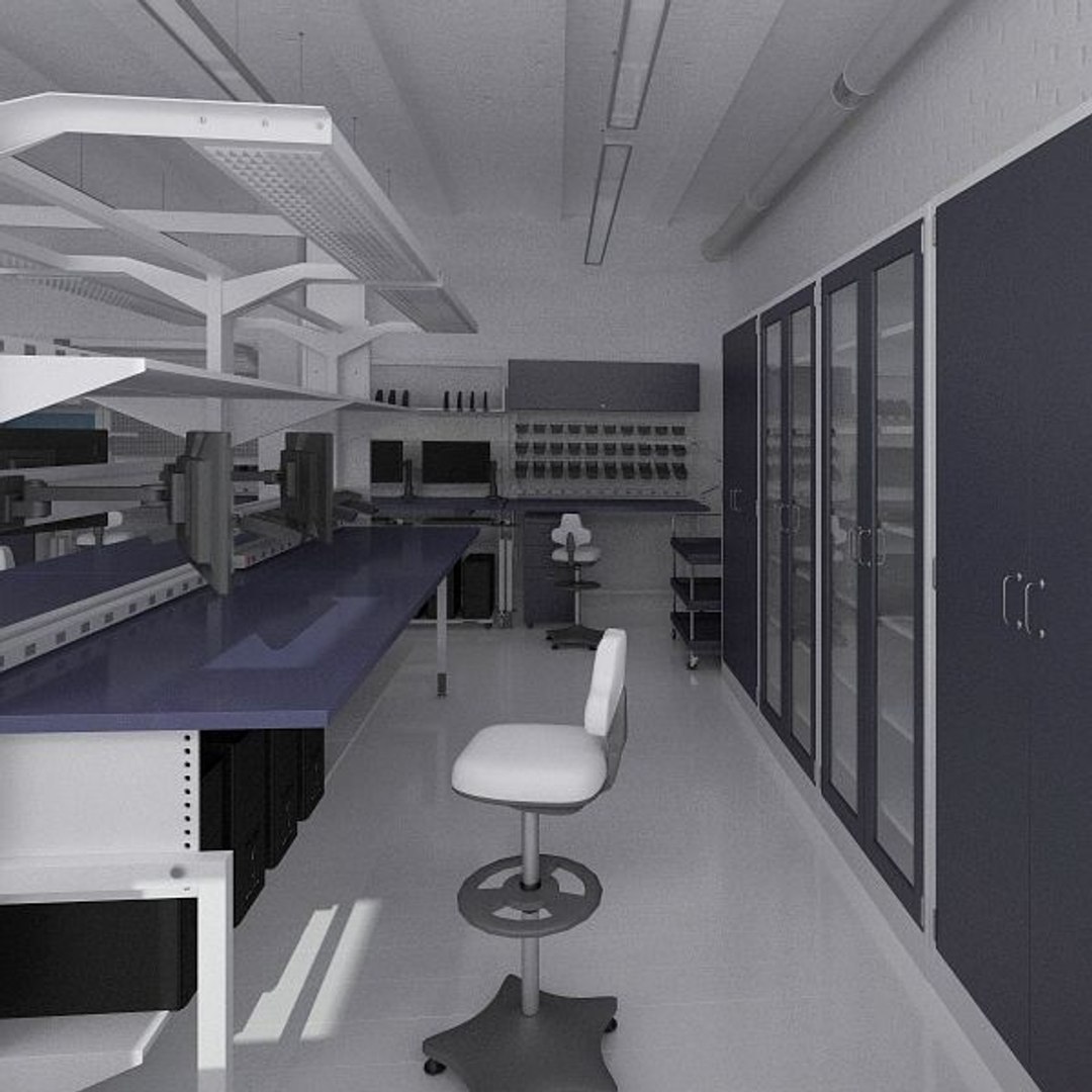 3d model scientific laboratory
