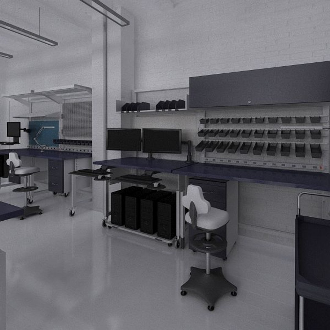 3d model scientific laboratory