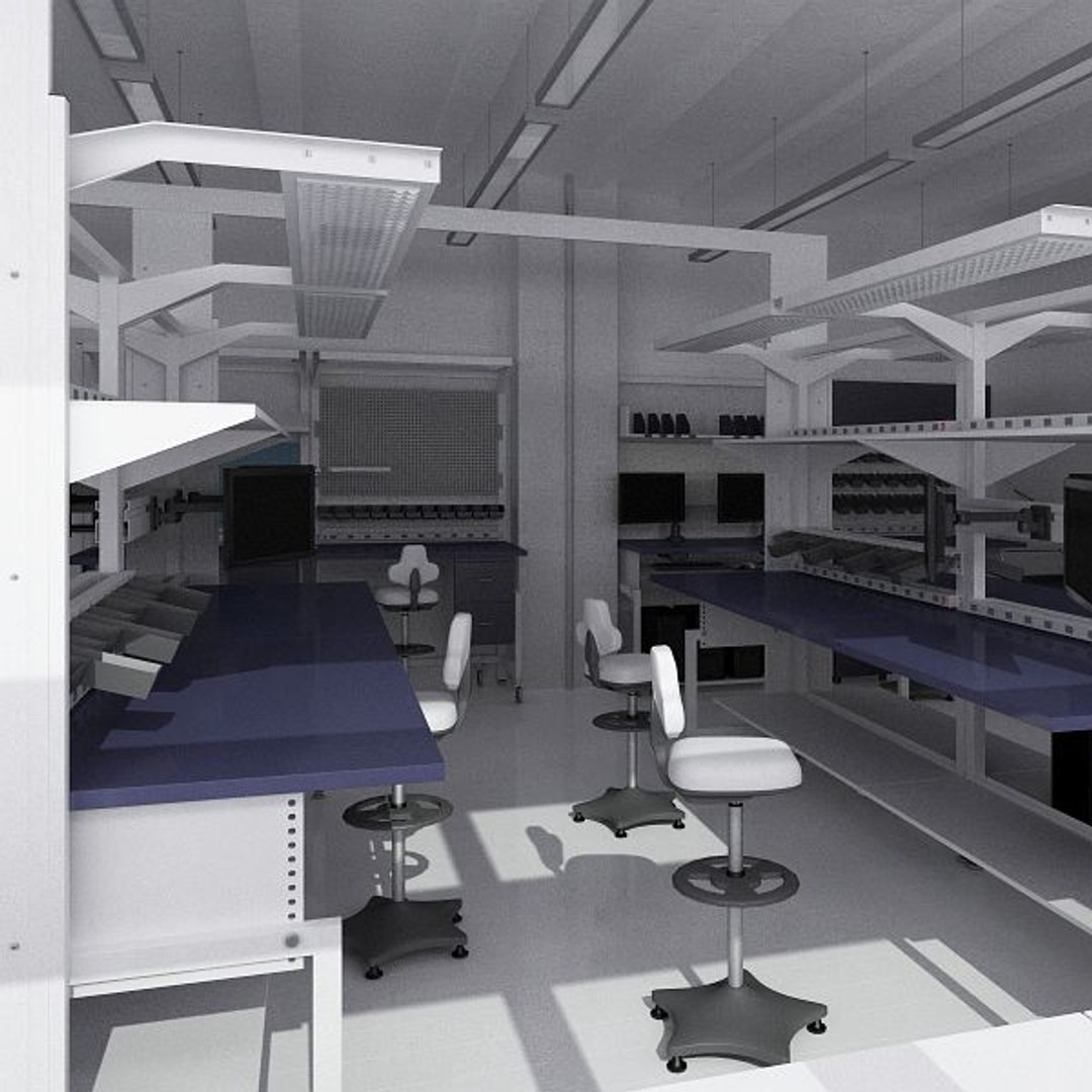 3d model scientific laboratory