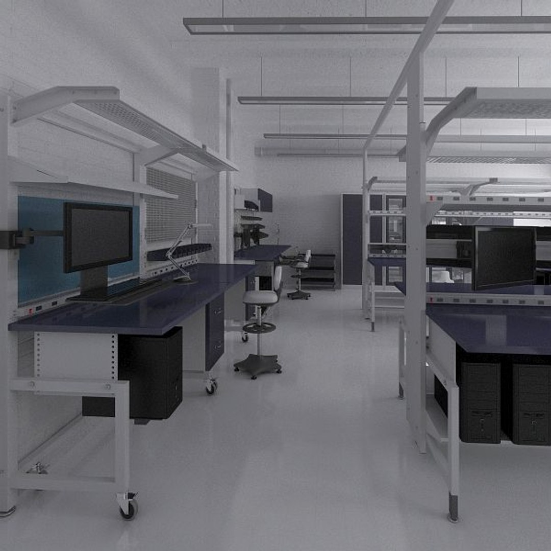 3d model scientific laboratory