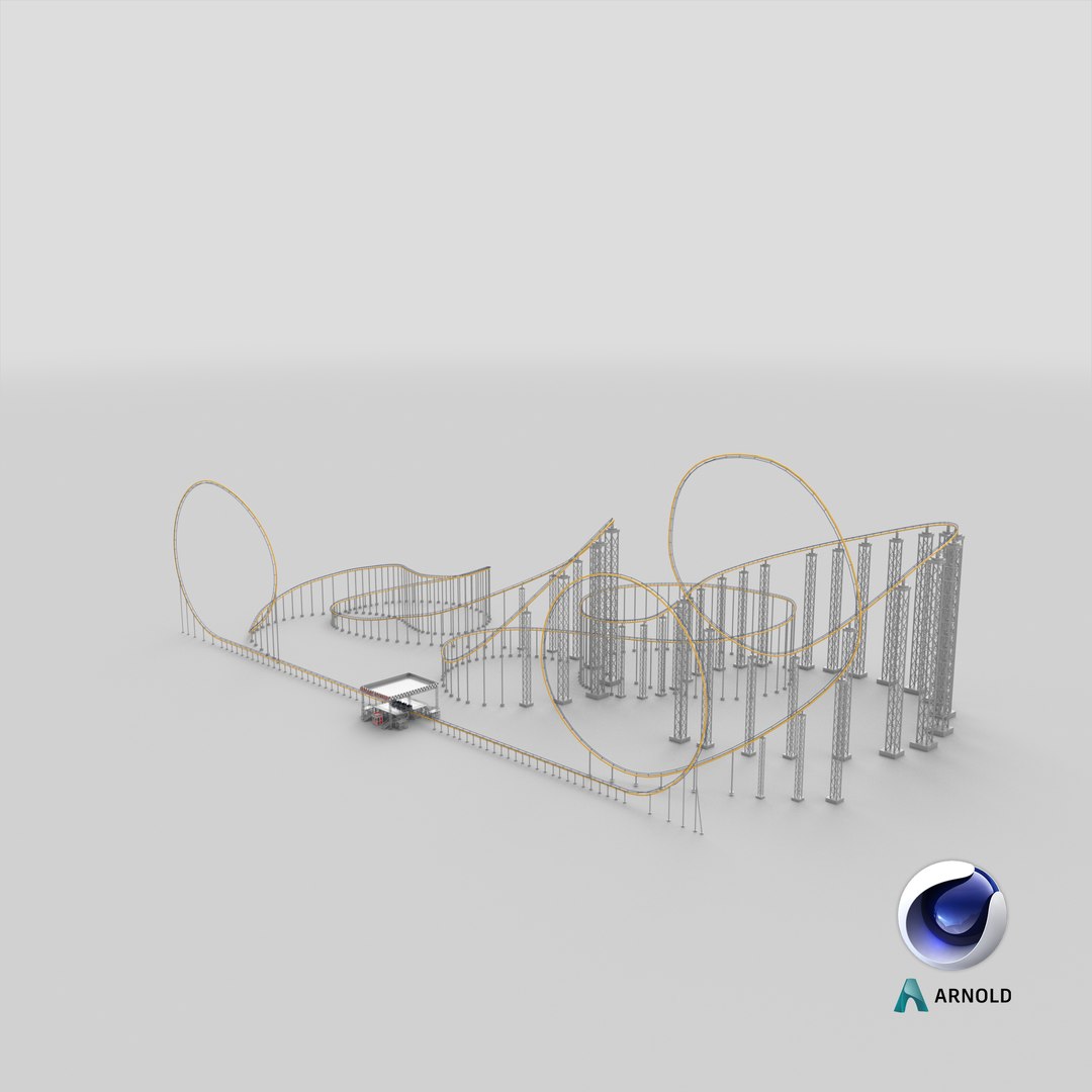 3D Full Roller Coaster Ride - TurboSquid 1938333