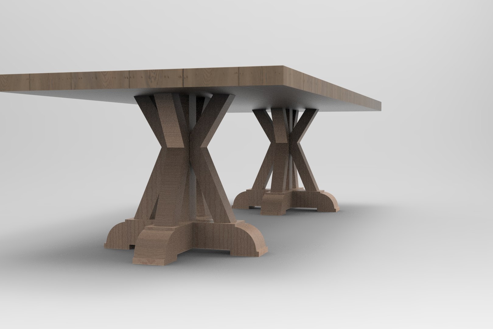 Portland Old Dining Table model - TurboSquid 1843870
