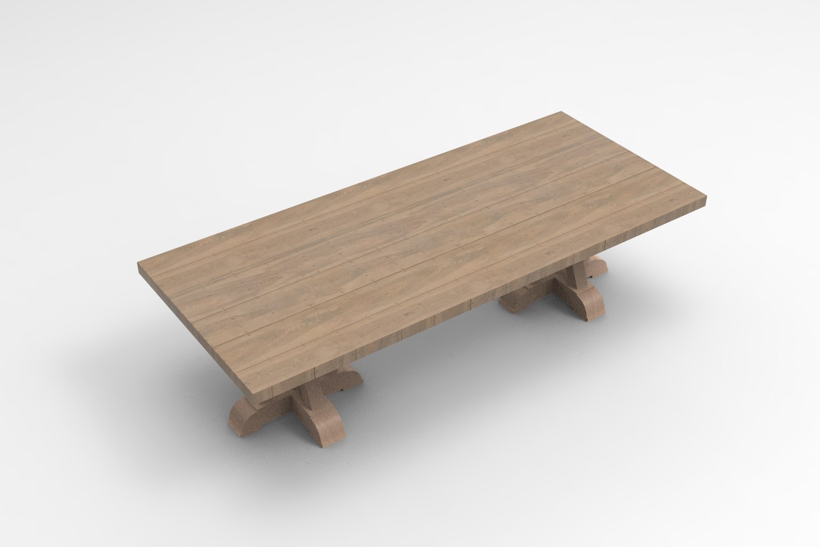 Portland Old Dining Table model - TurboSquid 1843870