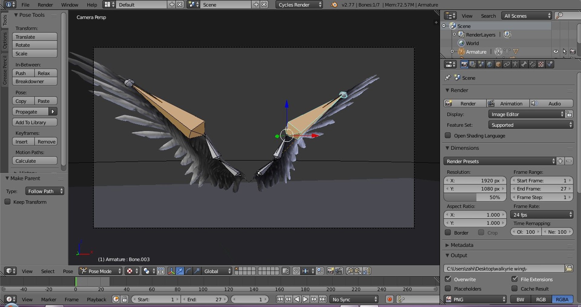 3d Walkyrie Wing