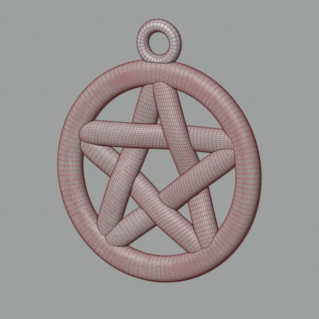 3D Pendant Pentagram Model - TurboSquid 2080086