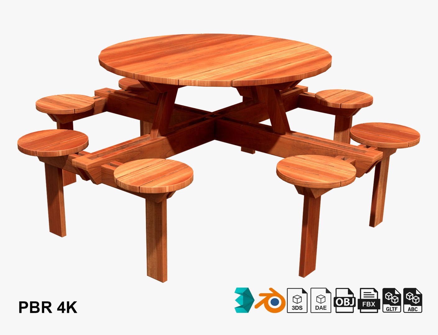 3D Model Picnic Bench-8 - TurboSquid 2312340