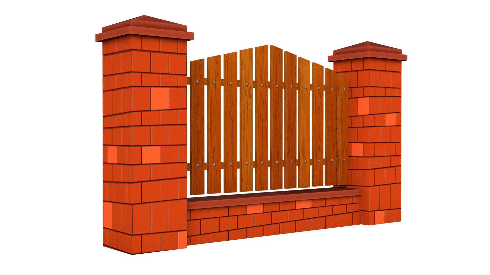 Cartoon Fence 3D model - TurboSquid 1838406